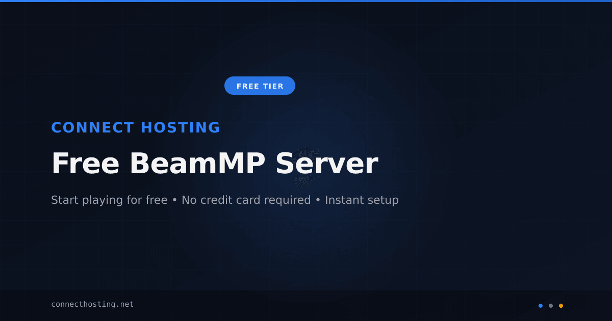 Free BeamMP Server Hosting | No Credit Card Required | Connect Hosting